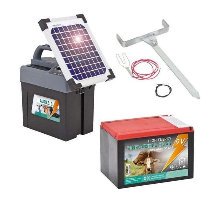 Gard electric Aures 3 + Panou solar 5W | Garduri Electrice Animale